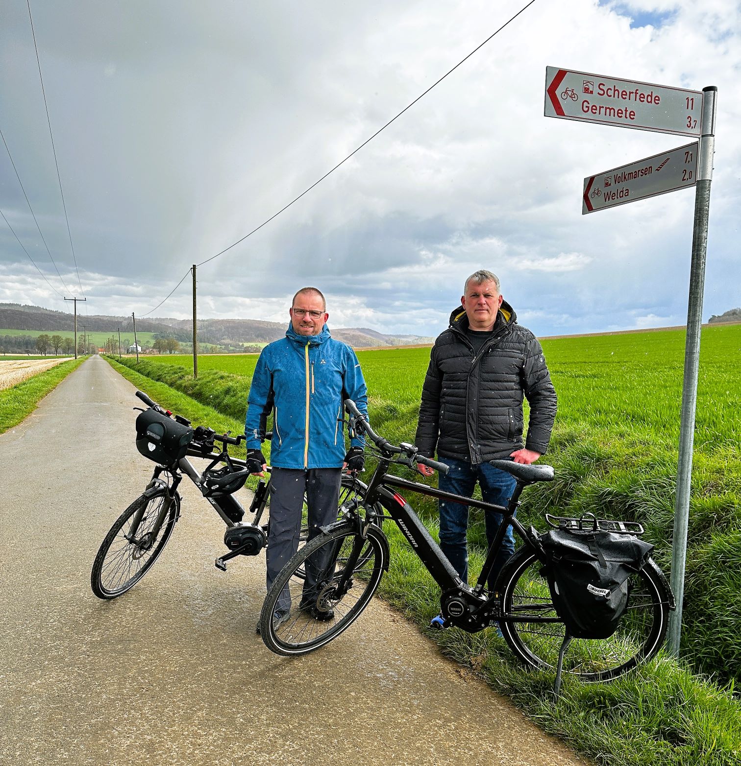 Welda - Radwegebeschilderung zwischen Welda und Germete erneuert