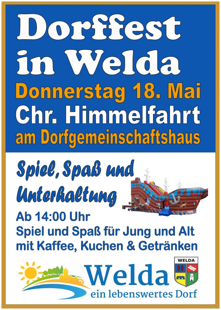 Plakat Dorffest 2023 - Welda